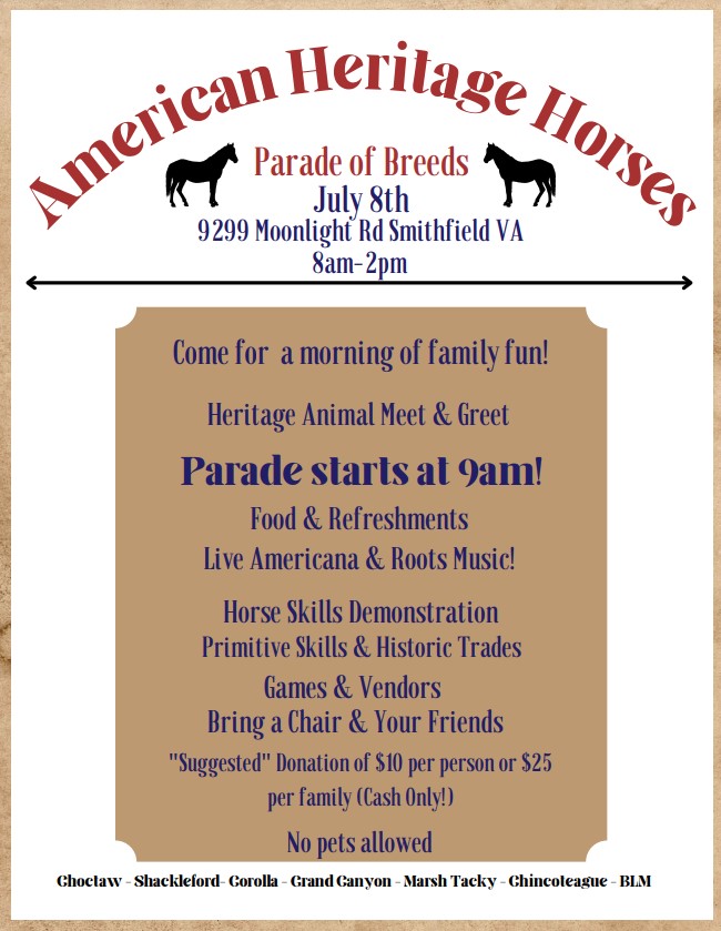 parade of breeds | Mill Swamp Indian Horses